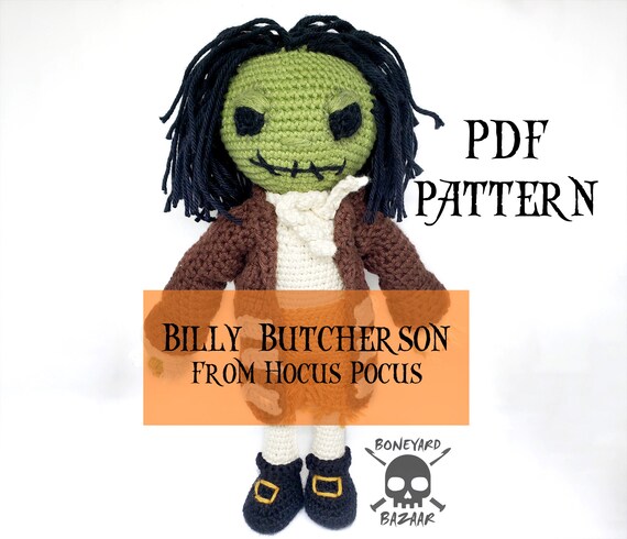 Pattern Hocus Pocus Bill Butcherson Zombie Amigurumi Crochet - Etsy