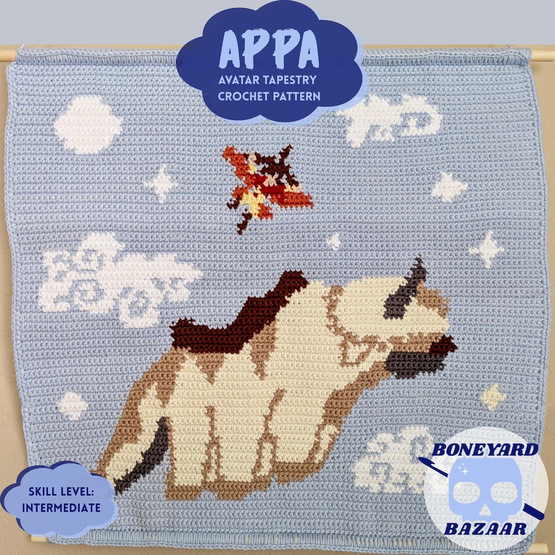 Appa Avatar Crochet Tapestry Pattern PDF Digital Download - Etsy