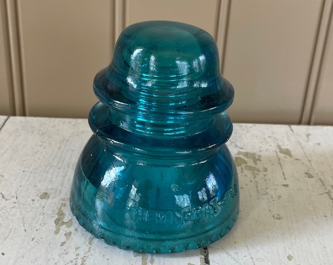 Vintage Hemingray -42 Blue Green Glass Insulator - Etsy
