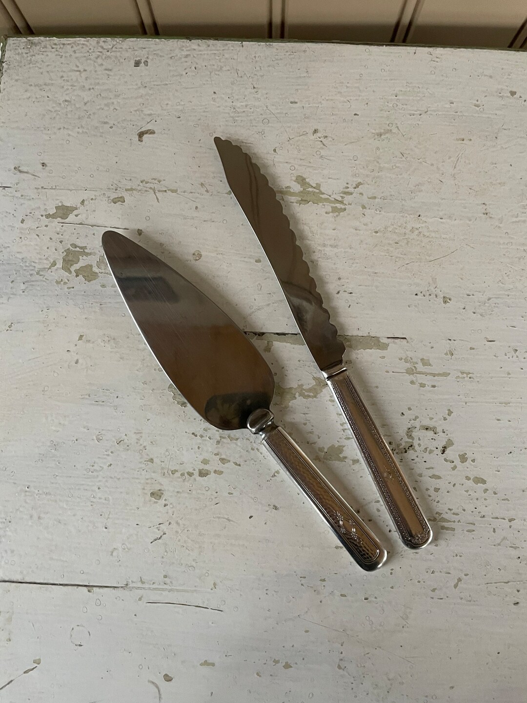 Antique Pie Server and Bread Knife Silver Plate WB/W and Wm. A Rogers ...