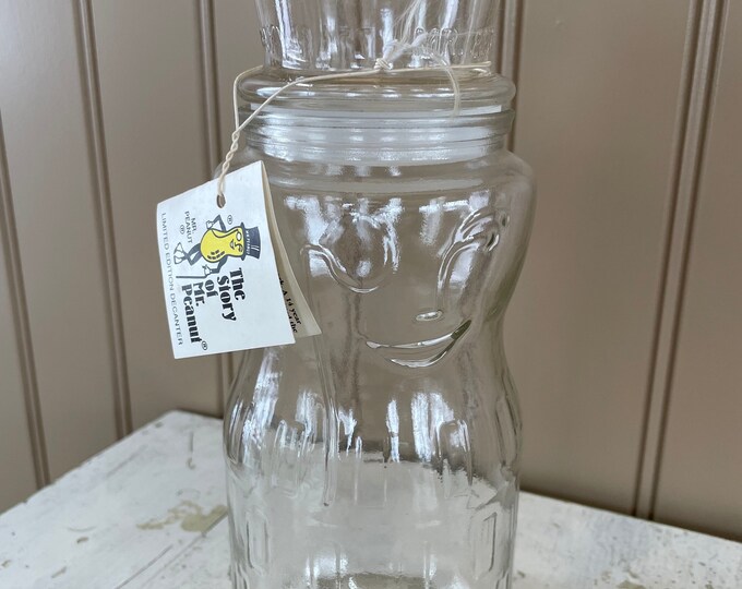 Planters Peanut Jar Mr. Peanut 75th Birthday Canister 1991 With ...