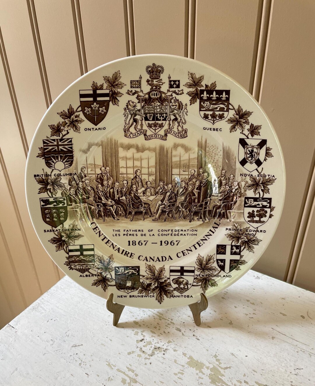 Canadian Centennial Commemorative Plate 1967 - Etsy