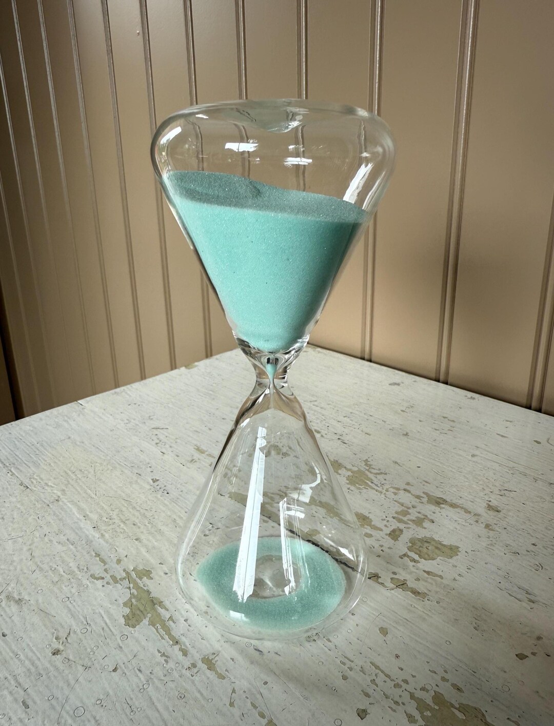 30 Minute Sand Timer Glass Hourglass With Aqua Sand - Etsy