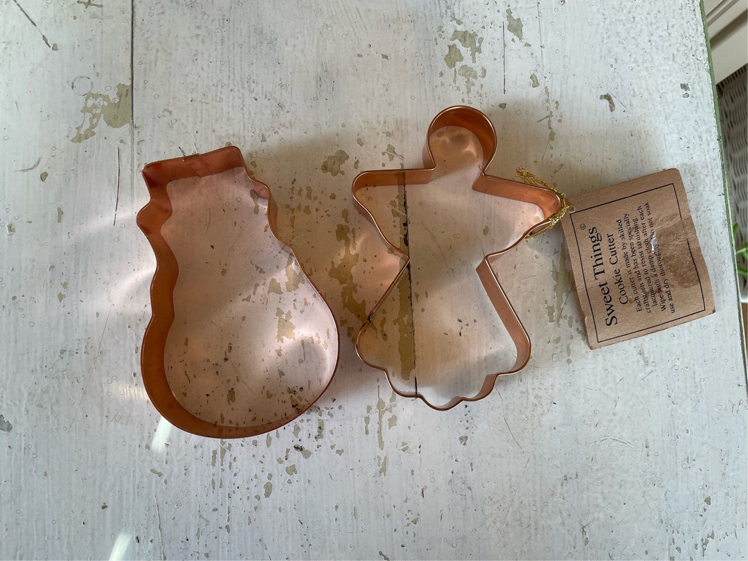Copper Large Cookie Cutters Set of 2 - Etsy