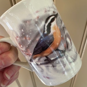 Winter Bird Mugs Set of 4 Designpac Ceramic Cups - Etsy