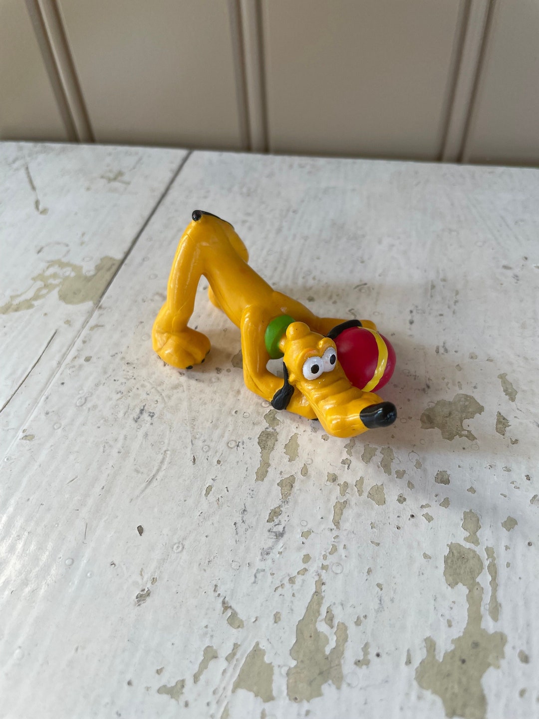 Disney Pluto With Red Ball PVC Toy Figurine - Etsy