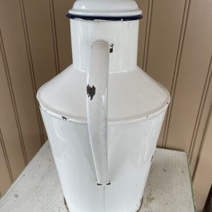 Antique Enameled Large Milk Can Floral Milk Jug With Lid - Etsy