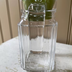 Arc France Small Refrigerator Glass Pitcher With Handle and Green Lid ...