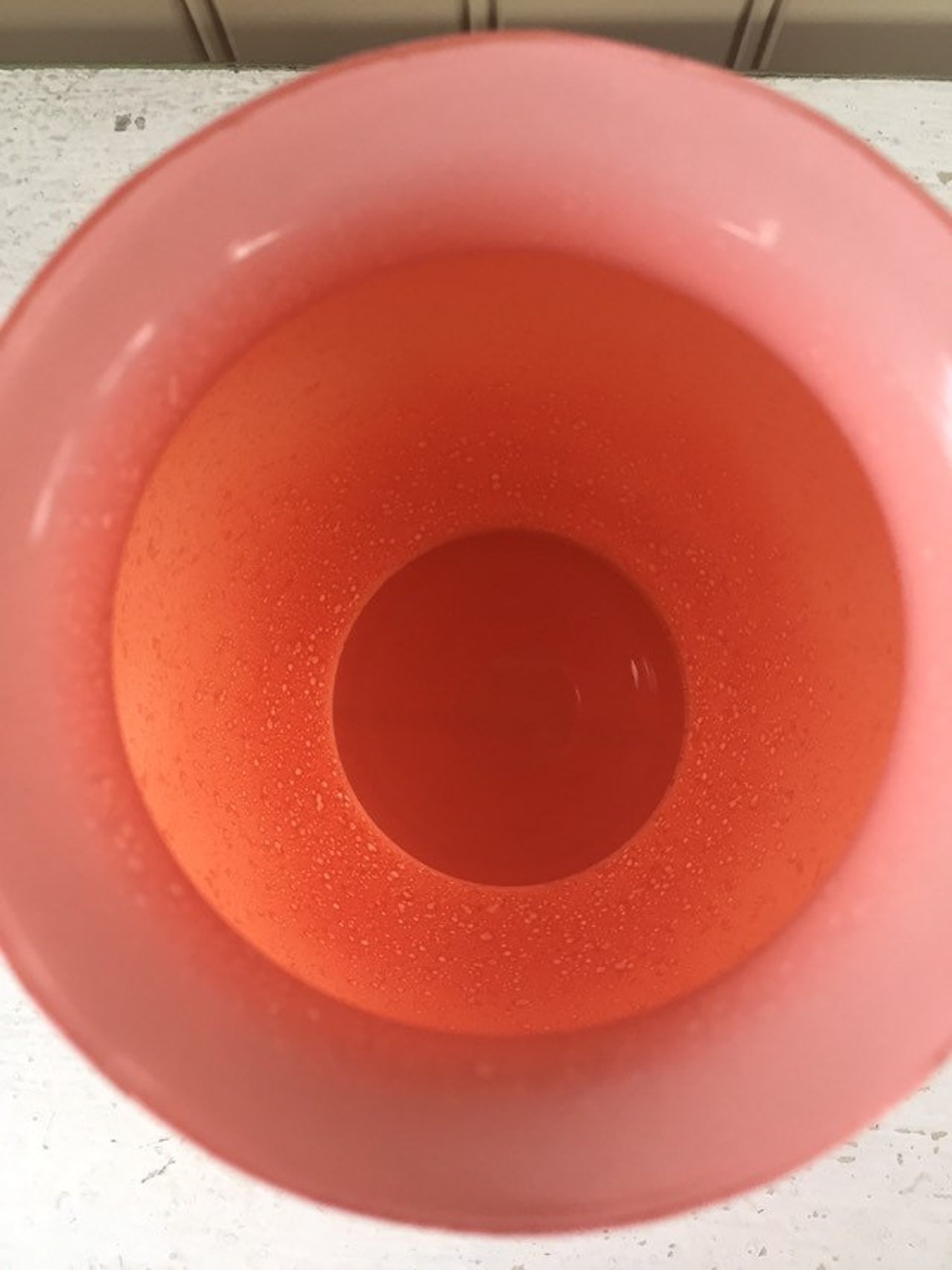 Pink and white glass splatter vase Large speckled vase | Etsy