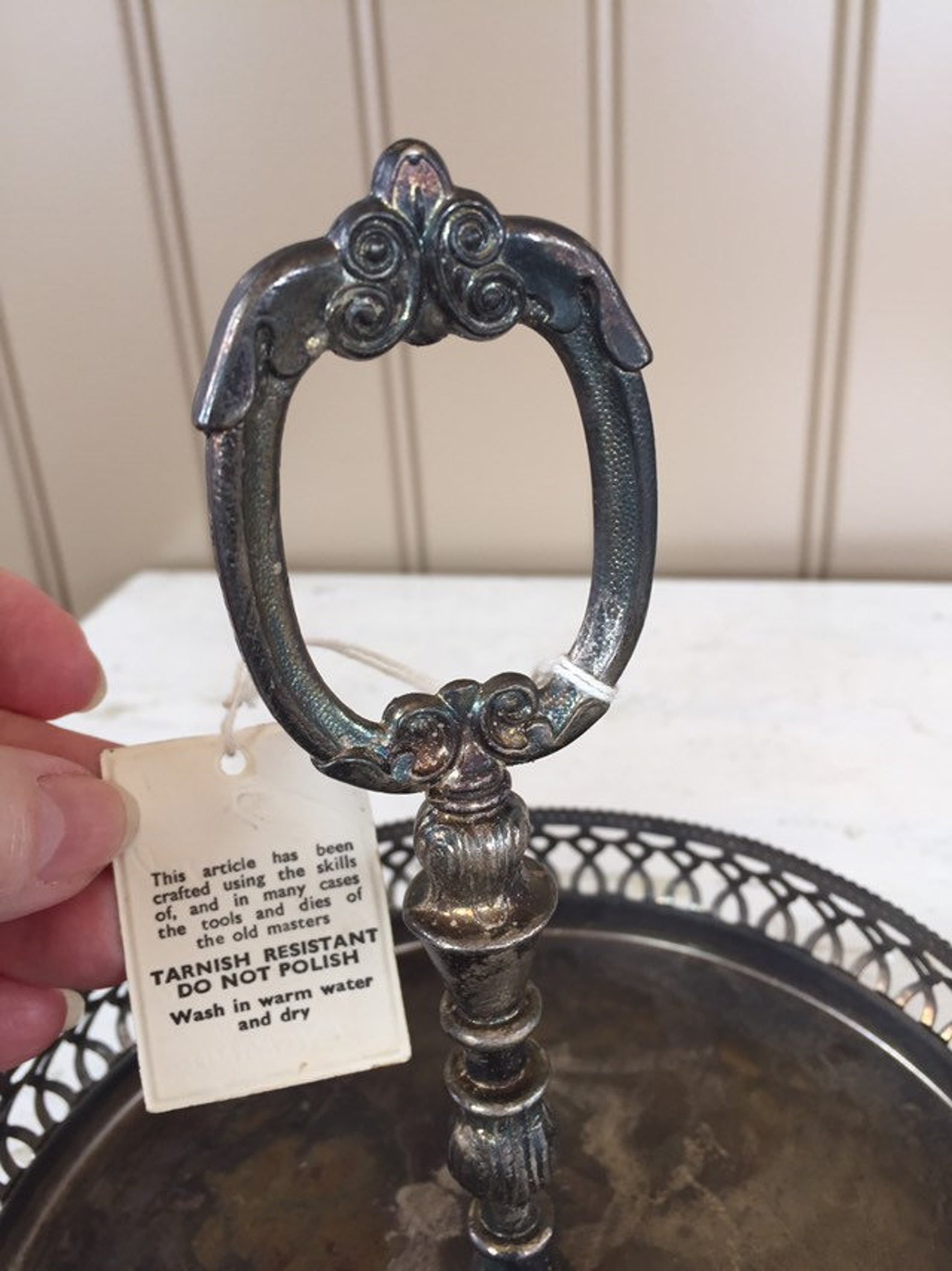 Raimond Silverplate Hammered Tray With Handle England Jewelry - Etsy