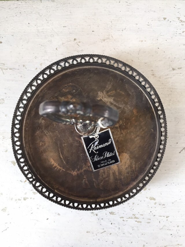 Raimond Silverplate Hammered Tray With Handle England Jewelry - Etsy