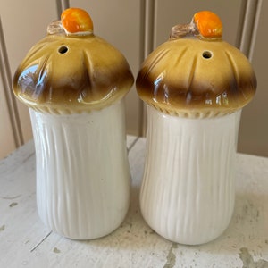 1976-77 Sears Merry Mushroom Salt & Pepper Shakers or Small Canister ...