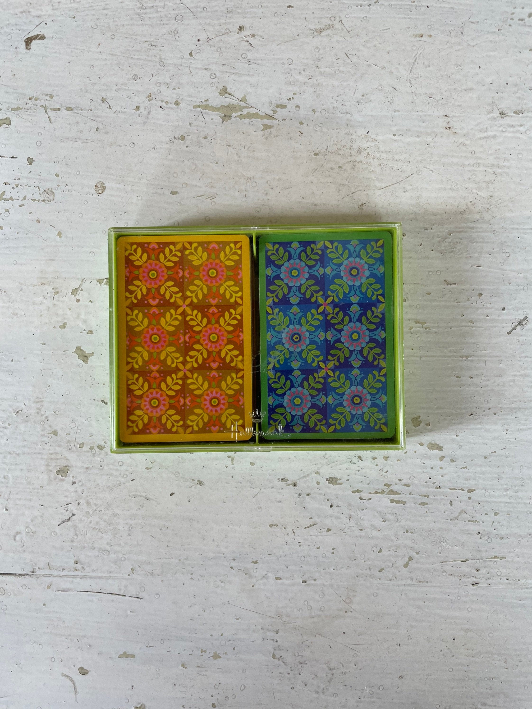 Hallmark double card decks in case | Etsy