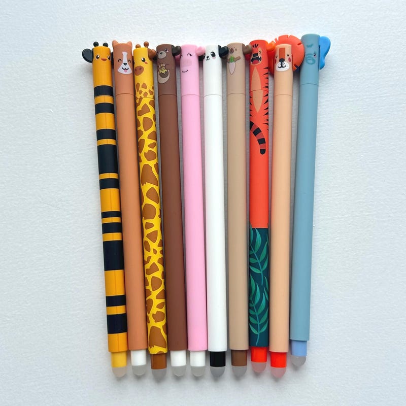 Animal Erasable Pens - Etsy UK