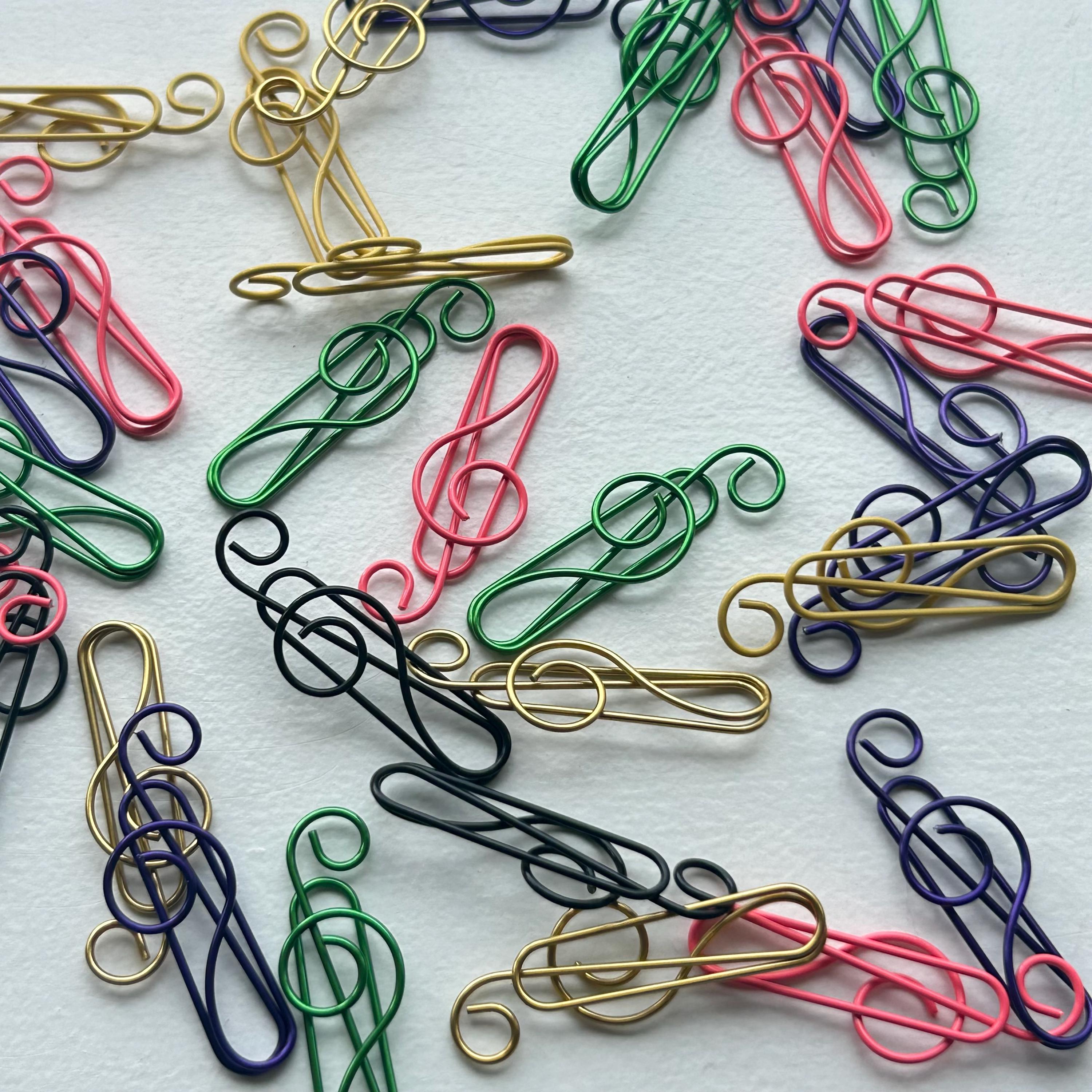 Treble Clef Music Paper Clips: Musical Stationery (40mm X 12mm) - Etsy
