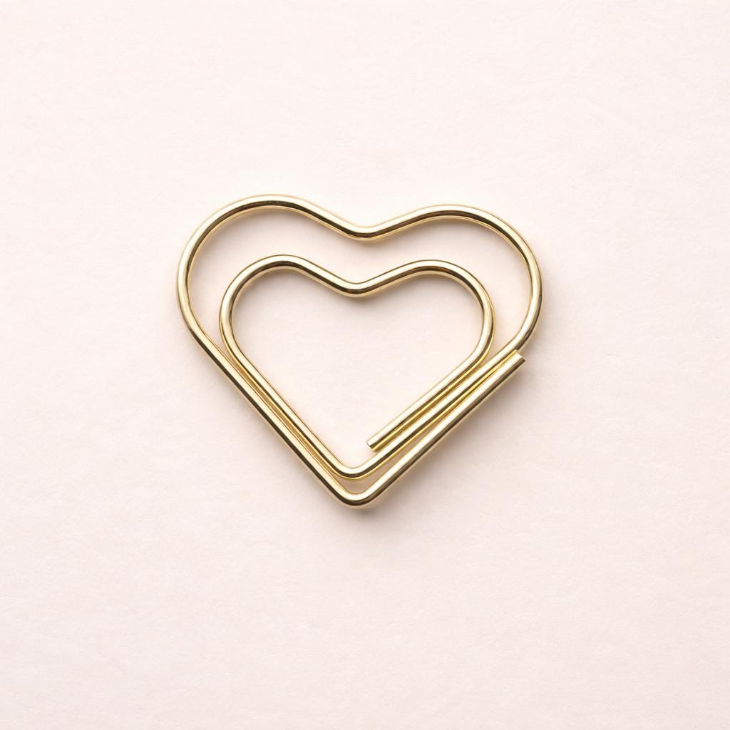 Gold Heart Paper Clips: Modern Wedding Invitation Stationery (22mm X ...