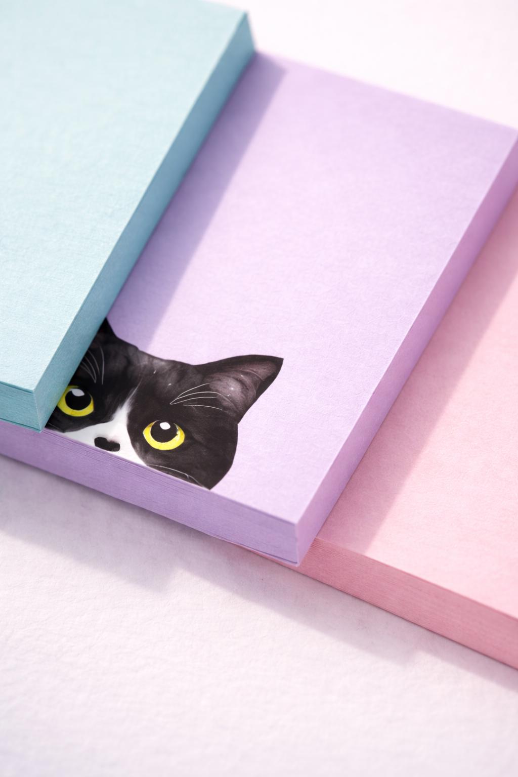 Cute Cat Sticky Notes - Colorful Memo Pads for Cat Lovers (7.6x7.6 Cm ...