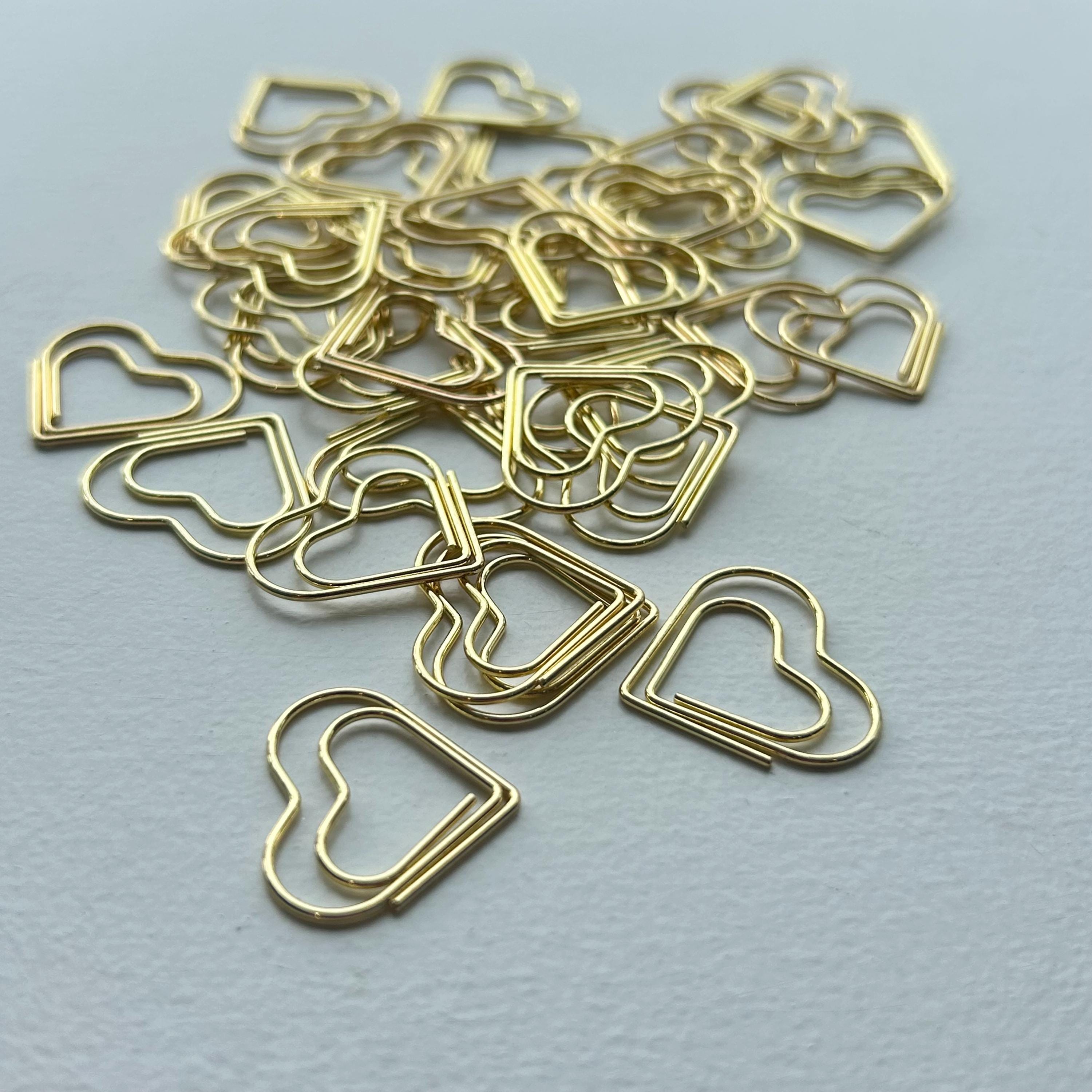 Gold Heart Paper Clips: Modern Wedding Invitation Stationery (22mm X ...