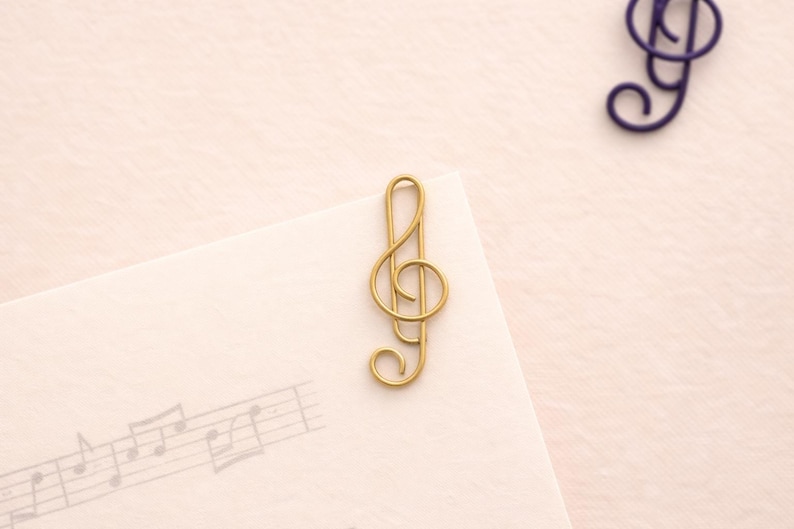 Treble Clef Music Paper Clips: Musical Stationery (40mm X 12mm) - Etsy