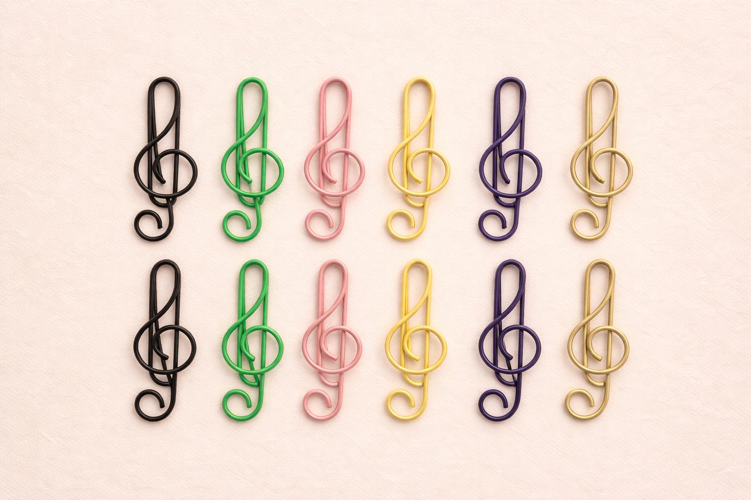 Treble Clef Music Paper Clips: Musical Stationery (40mm X 12mm) - Etsy