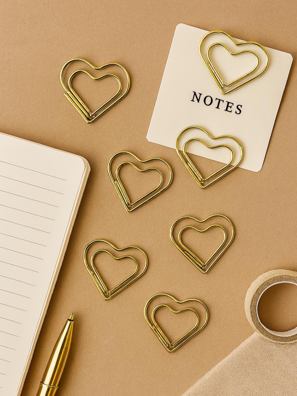 Gold Heart Paper Clips: Modern Wedding Invitation Stationery (22mm X ...