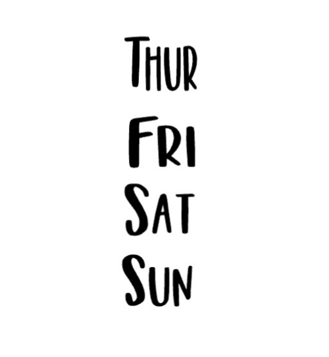 Customizable Menu Weekly Planner Vinyl Decal-kitchen Organization ...