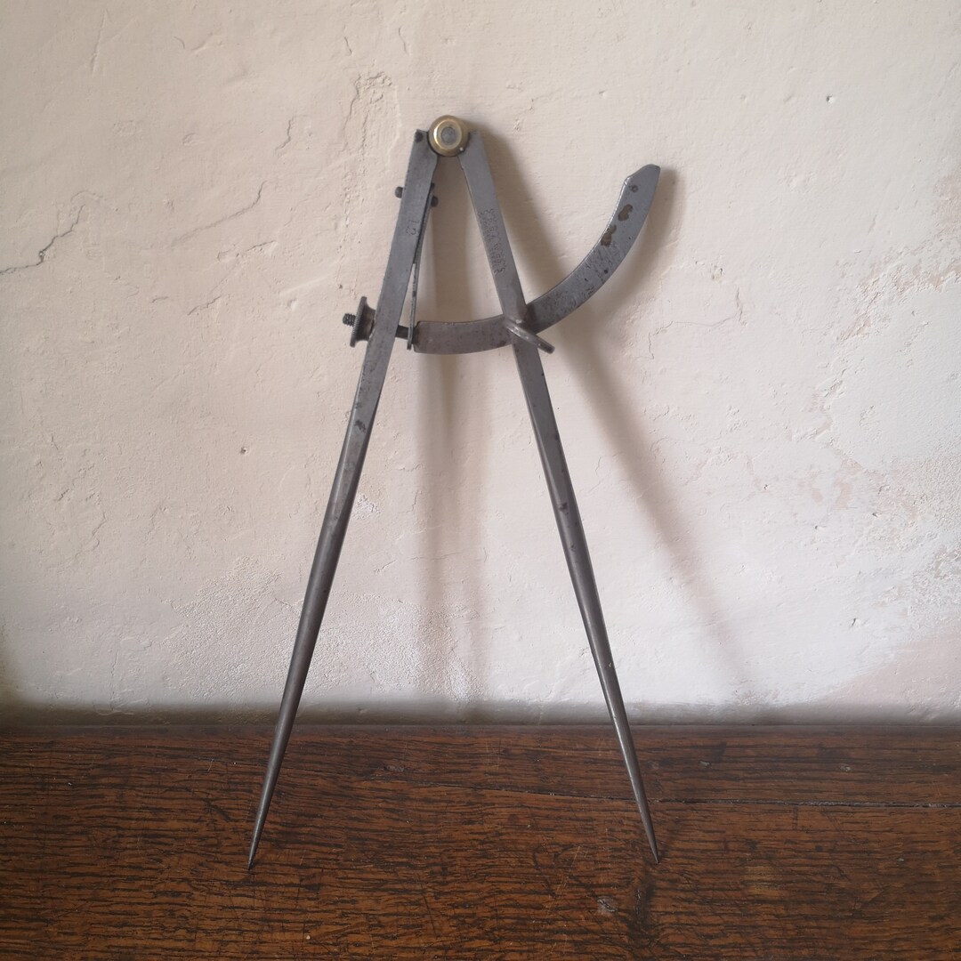 Large Vintage 12 Round Leg Wing Arm Dividers, Old Drafting, Carpentry ...