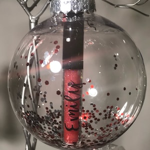 Personalized Christmas Ornament, Lip Gloss, Gifts for Her, Personalized ...
