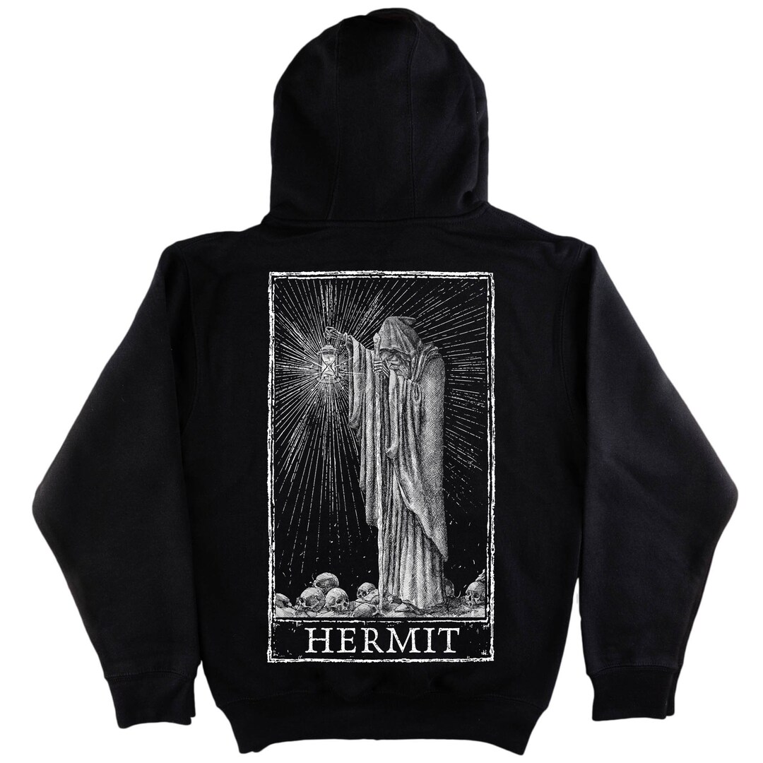 The Hermit Tarot Card Zip Up, Gothic Style Apparel, Virgo Aesthetic ...