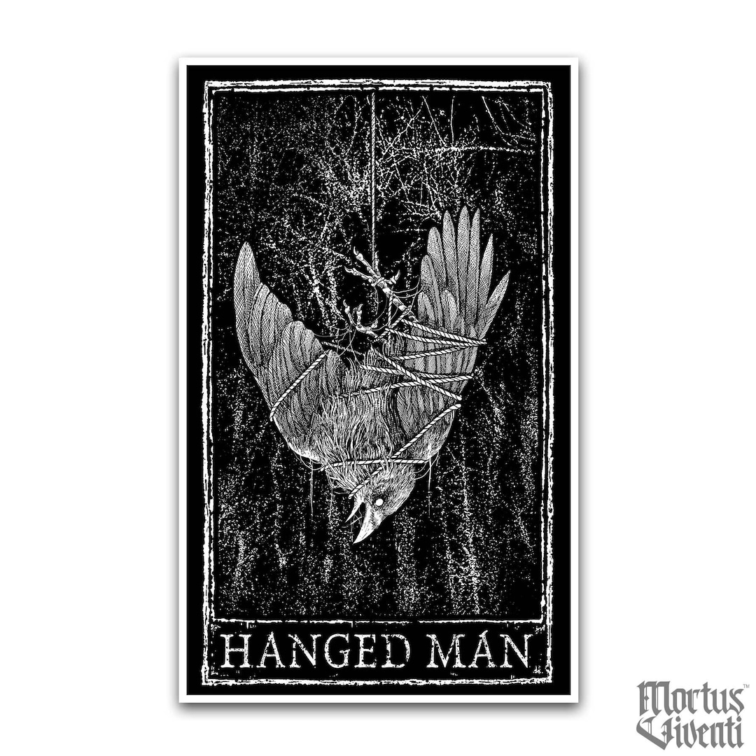 Hanged Man Tarot Card Poster 11x17 – Gothic Wall Art Print, Occult Home ...