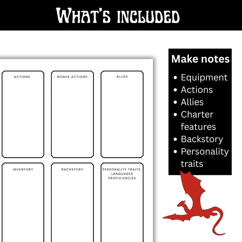 D&D Character Sheet, 5E, Easy Read, Minimalist (digital Download) - Etsy