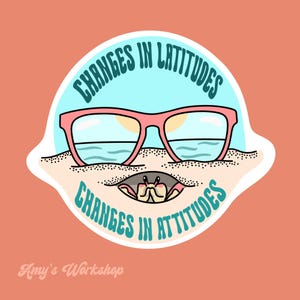 6 Pack Jimmy Buffet Stickers Island Time Sticker Bundle Beach Theme Art ...