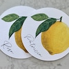 Lemon Name Cards Wedding Printed, Amalfi Coast Theme Bridal Shower Name ...