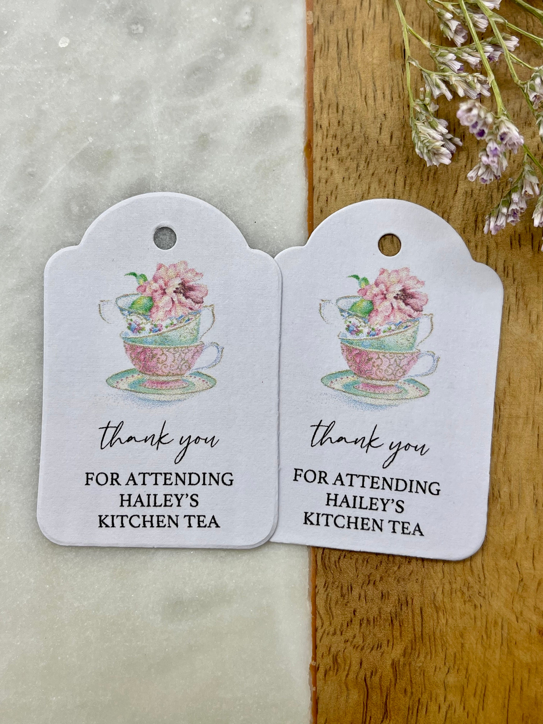 Thank You Kitchen Tea Tags Teacup Party Bridal Shower Favour - Etsy