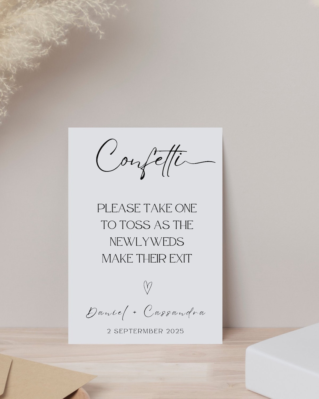 Confetti Wedding Sign | Acrylic + Laser | Wedding, Walk Down Aisle ...