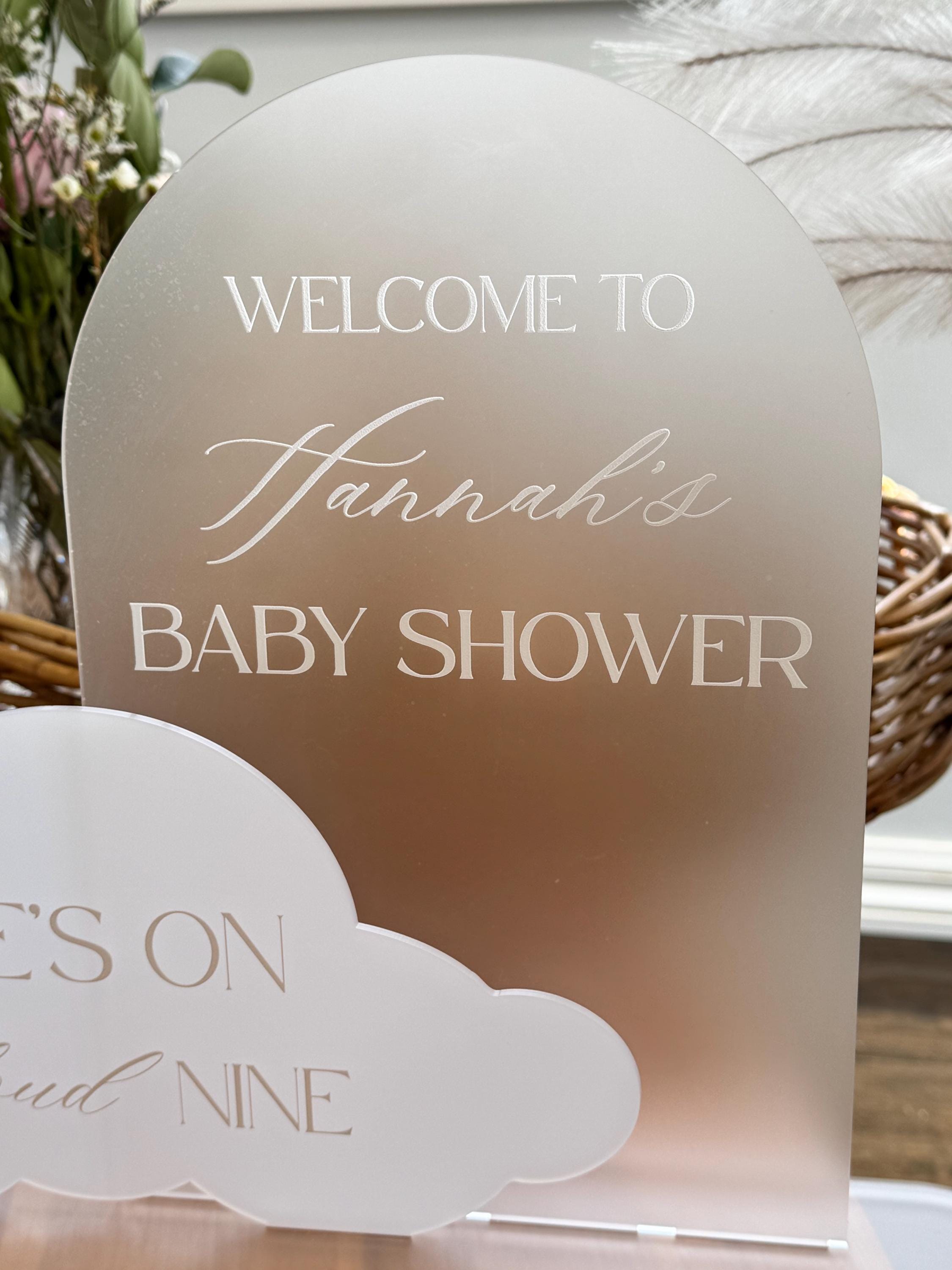 Cloud Welcome Sign | She's on Cloud Nine | Double Sign | Acrylic ...