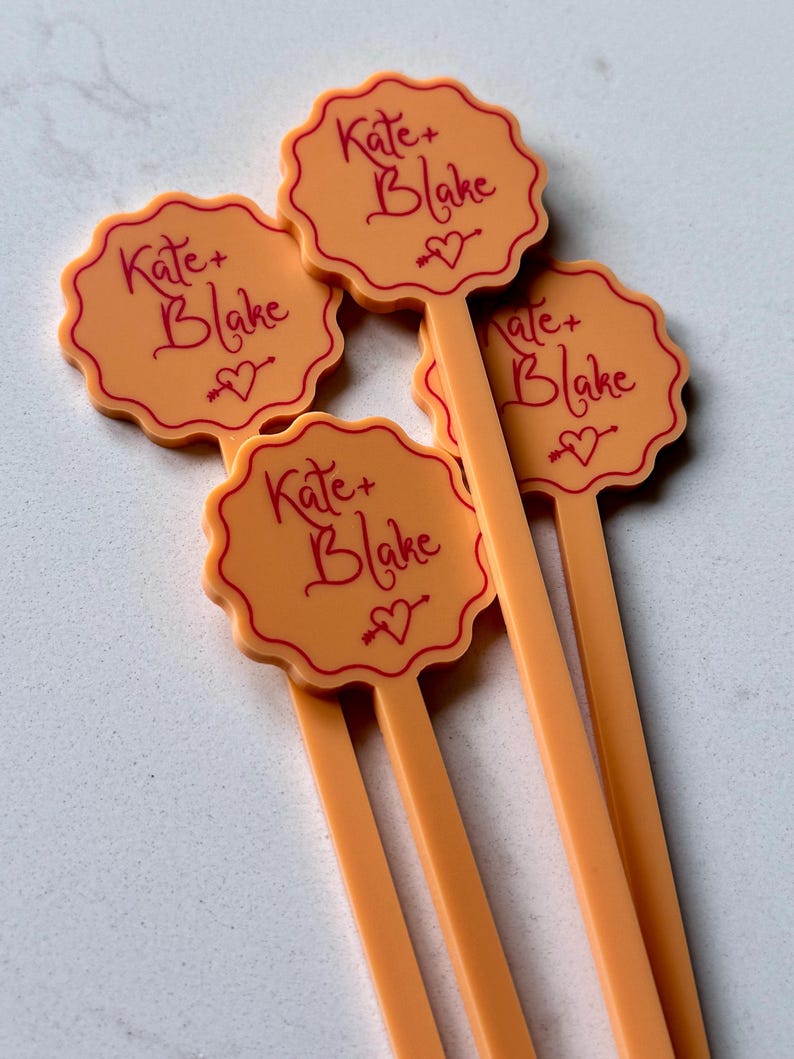 Acrylic Cocktail Stirrers | Drink Stirrers | Wavy, Squiggle, Wave ...