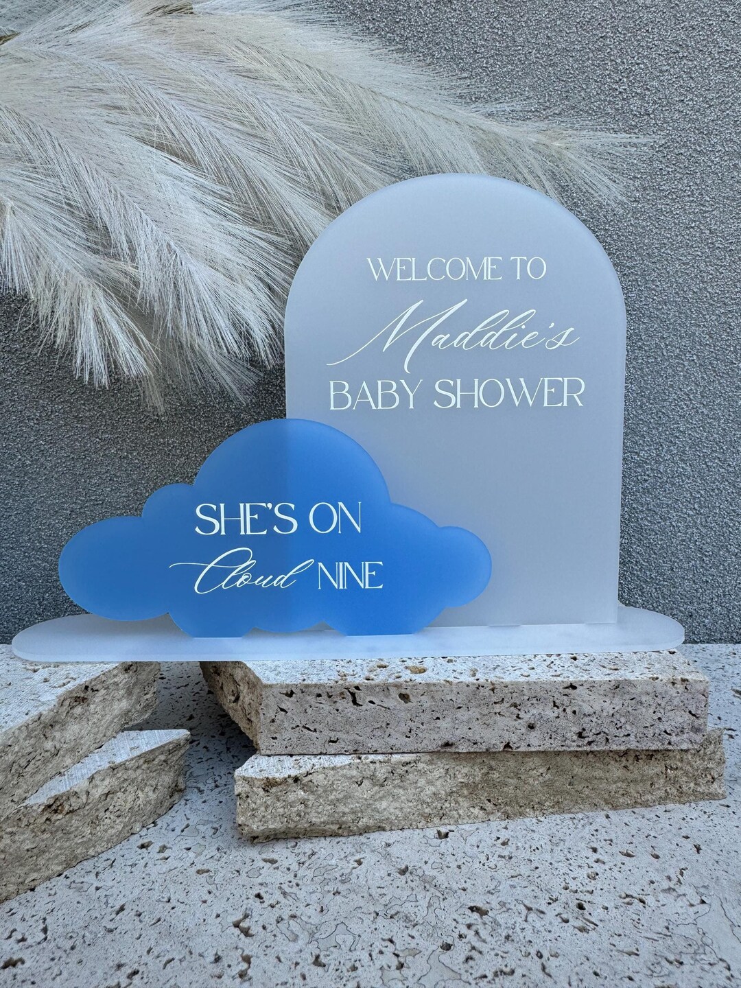Cloud Welcome Sign | She's on Cloud Nine | Double Sign | Acrylic ...