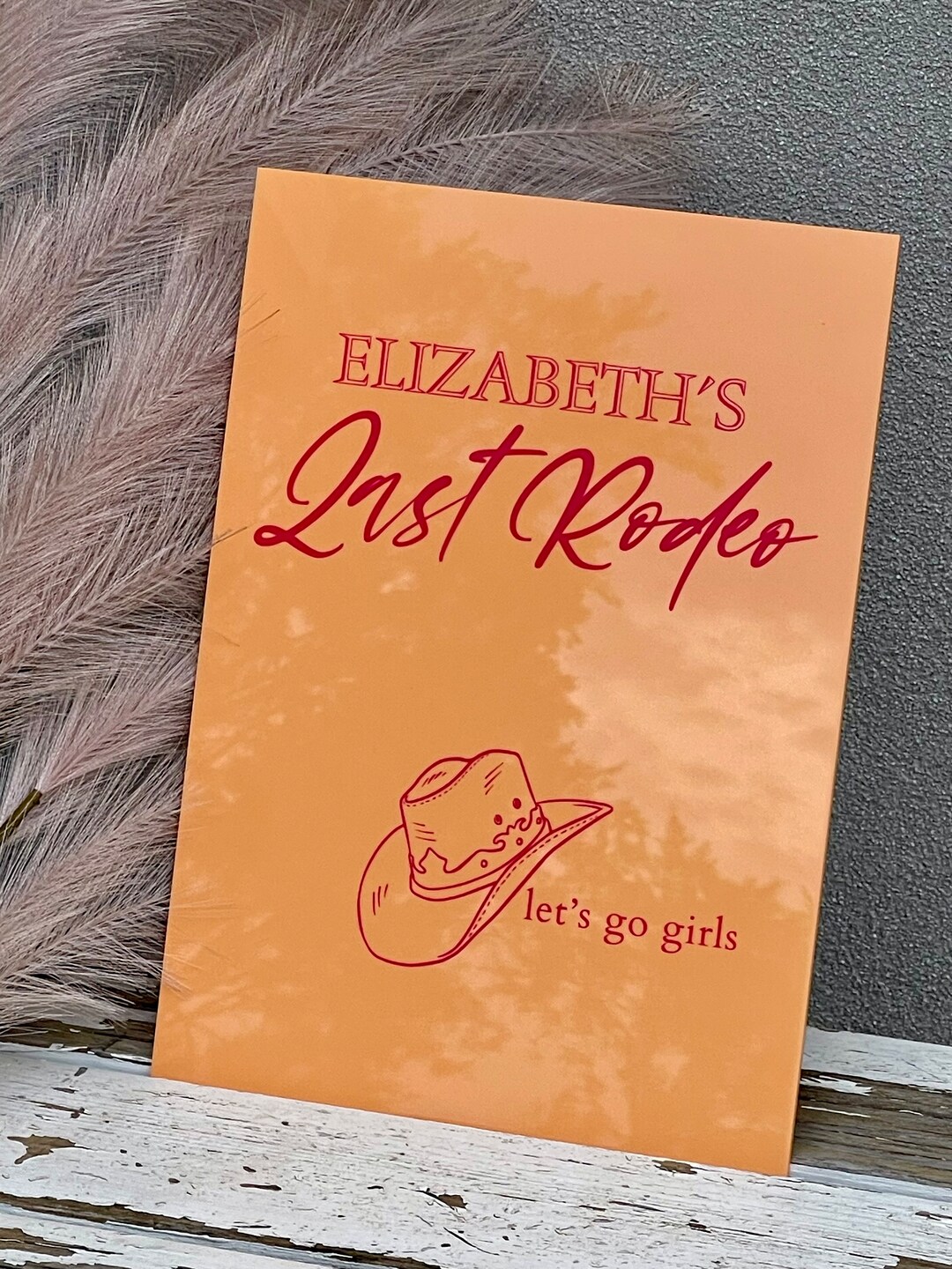 Bridal Shower Sign | Last Rodeo | Custom Phrase | Acrylic + Laser ...