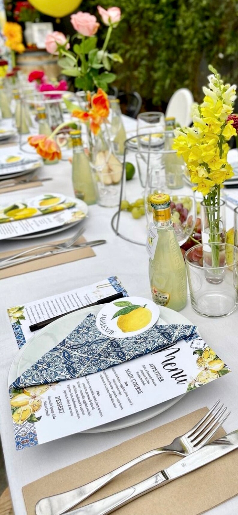 Lemon Name Place Cards Circle Wedding Bridal Baby Shower - Etsy Australia