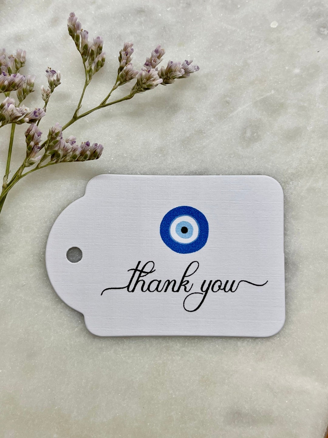 Evil Eye Thank You Tags Blue Protection - Etsy Australia