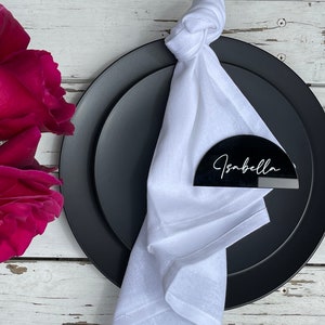 Semi Circle Name Cards | Acrylic + Laser | Personalised, Individual ...