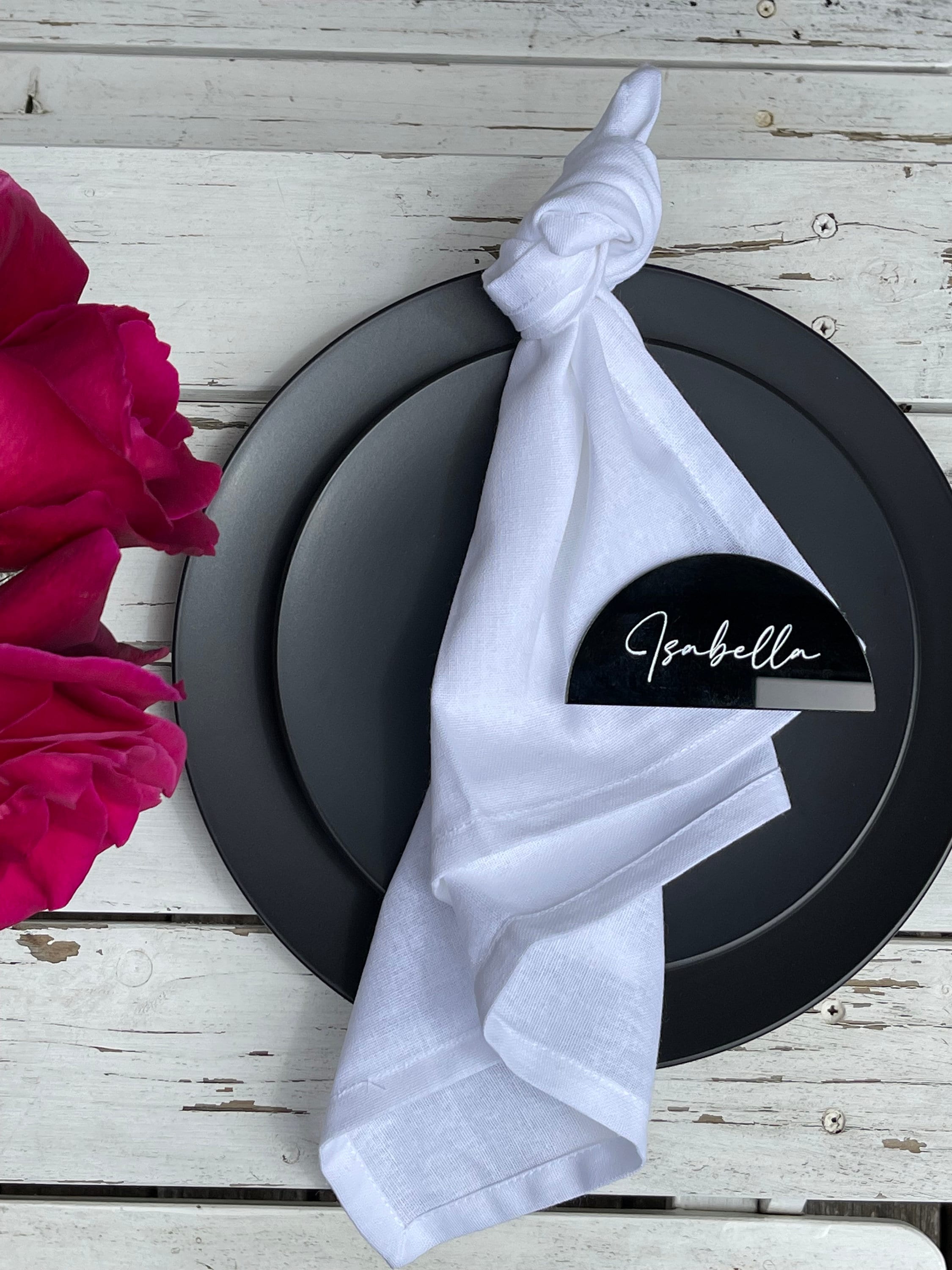 Semi Circle Name Cards | Acrylic + Laser | Personalised, Individual ...