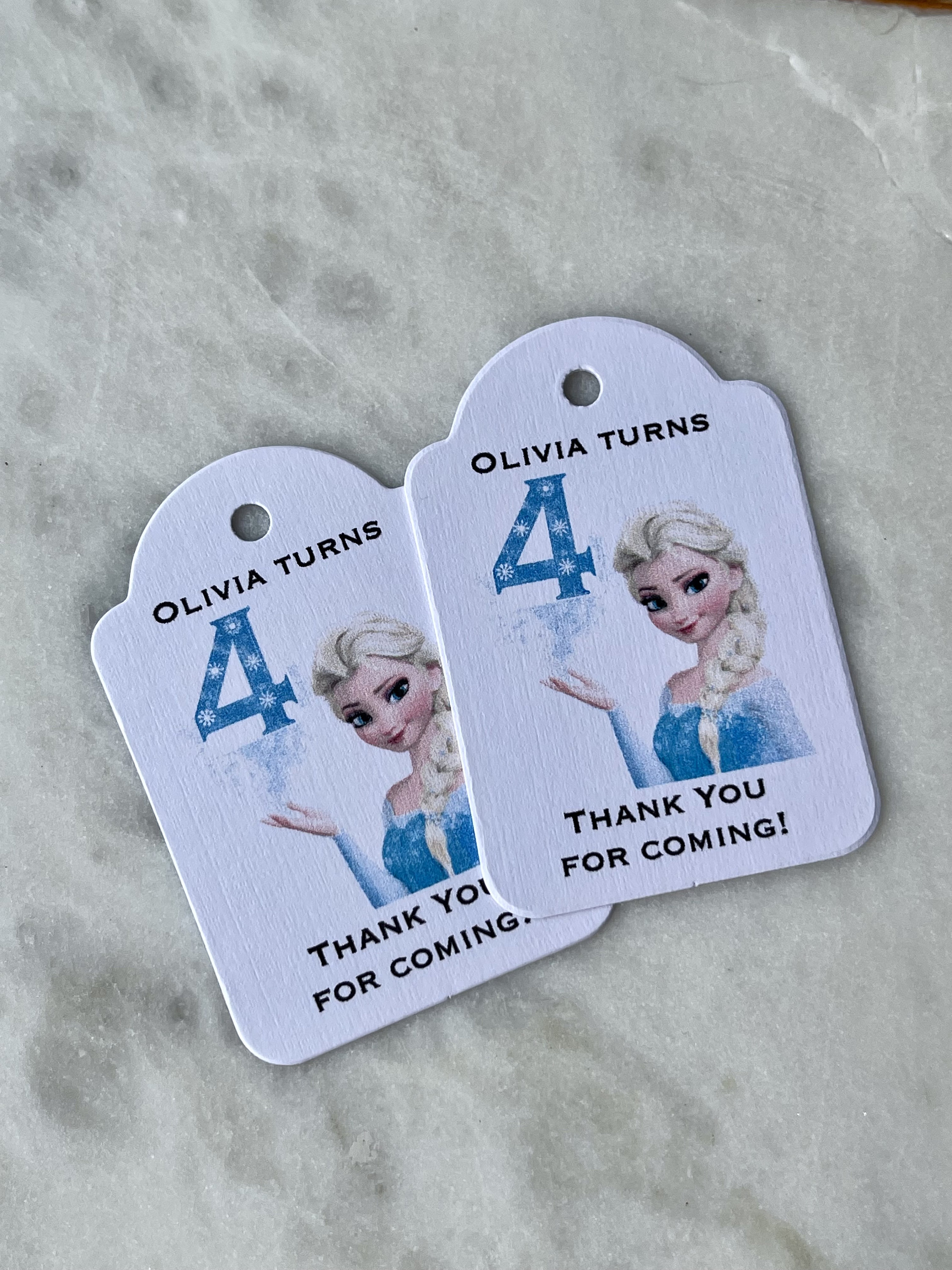 Frozen Elsa Tags Birthday Party Thank You for Coming - Etsy Australia