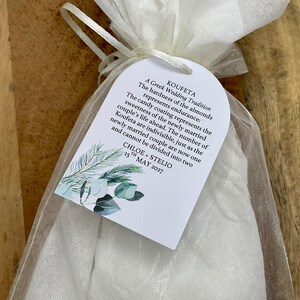 Koufeta A Greek Wedding Tradition Tags Five Sugared Almonds Olive ...