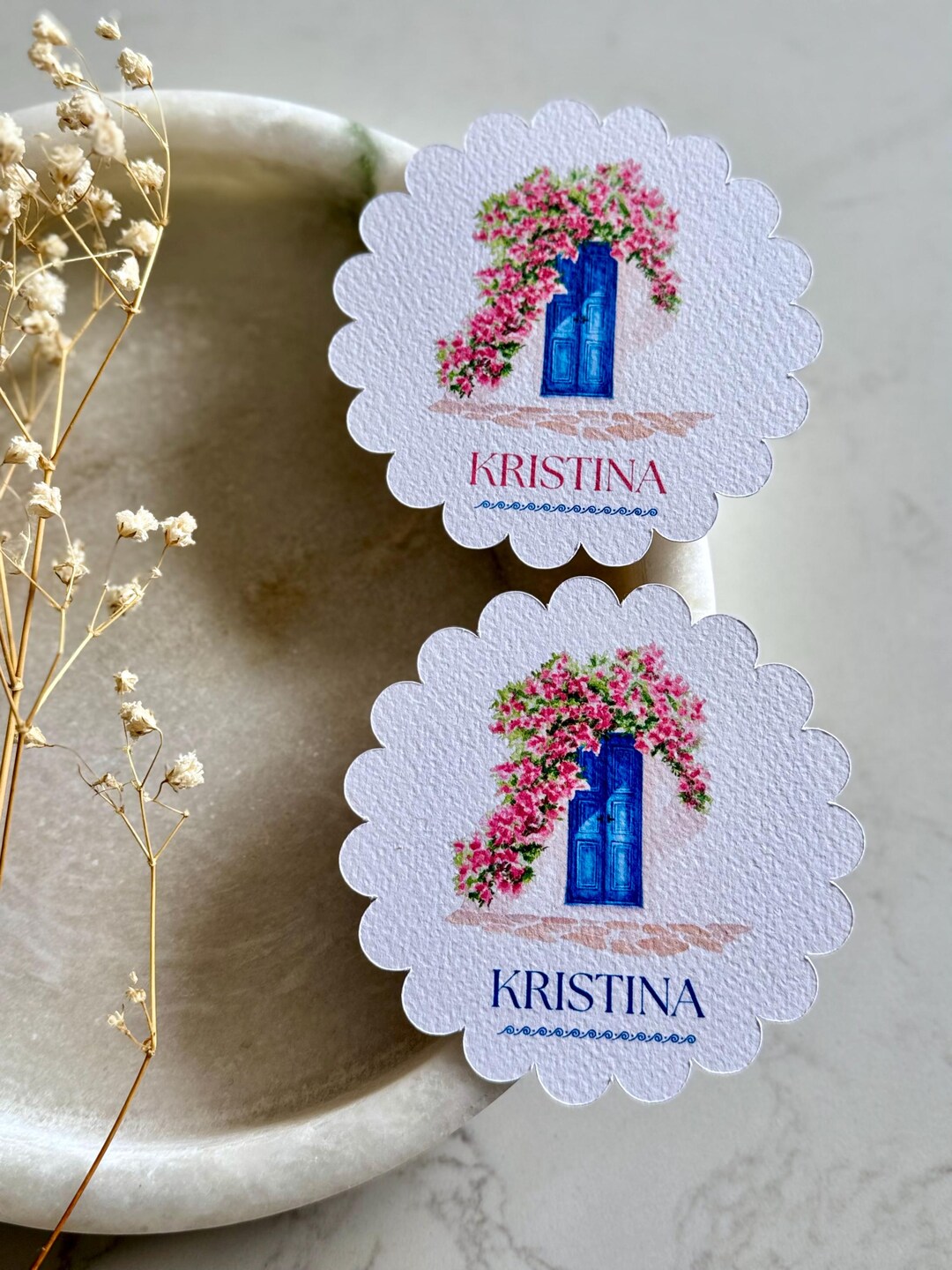 Santorini Place Cards | Grecian | Name Cards | Wedding, Hens Party ...