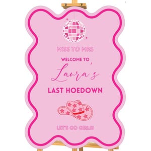 Wavy Hens Sign | Last Hoedown, Last Rodeo, Last Disco | Acrylic + Laser ...