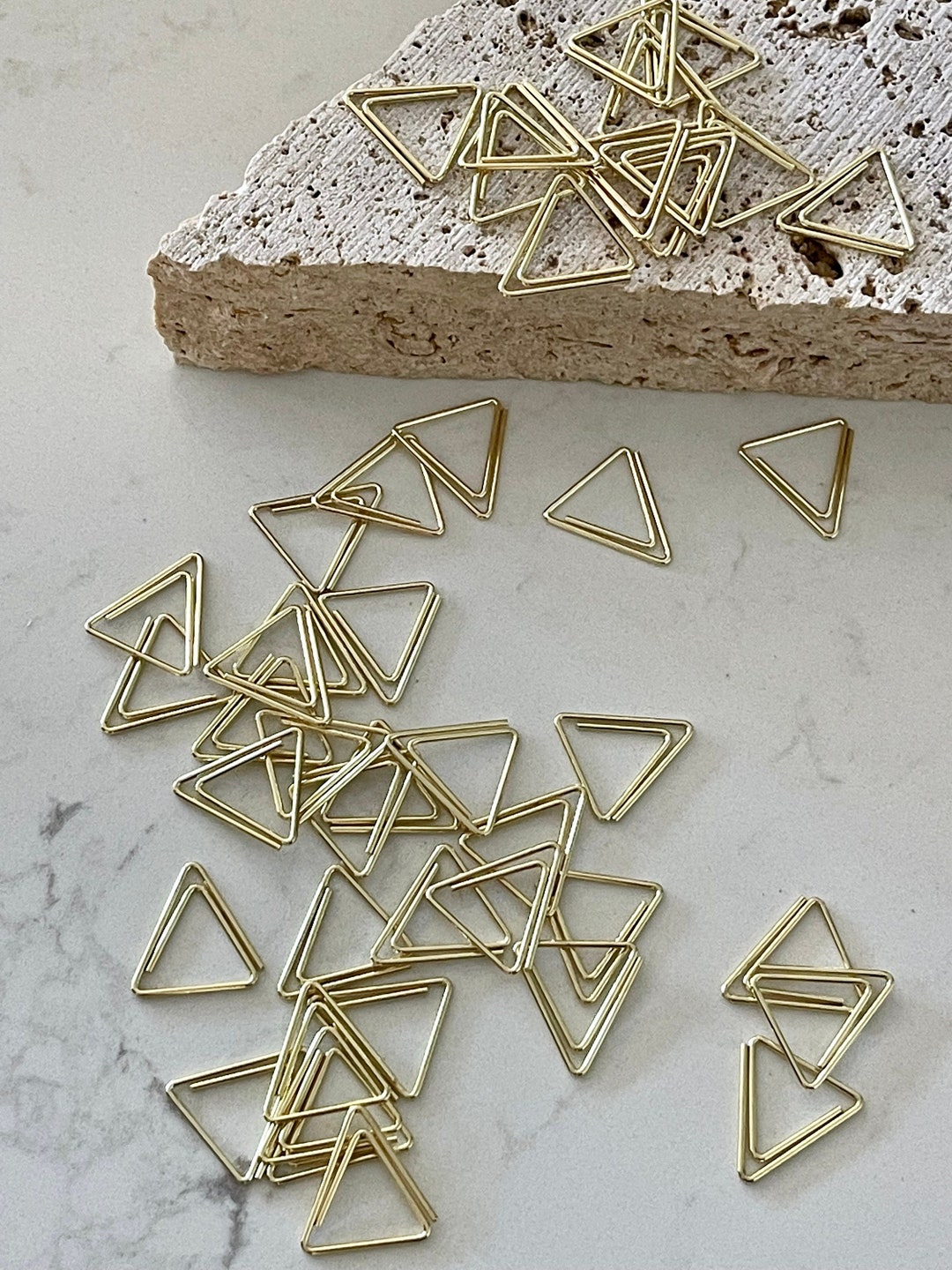 Triangle Gold and Silver Paper Clips | Sets Bundle | Wedding Stationery ...
