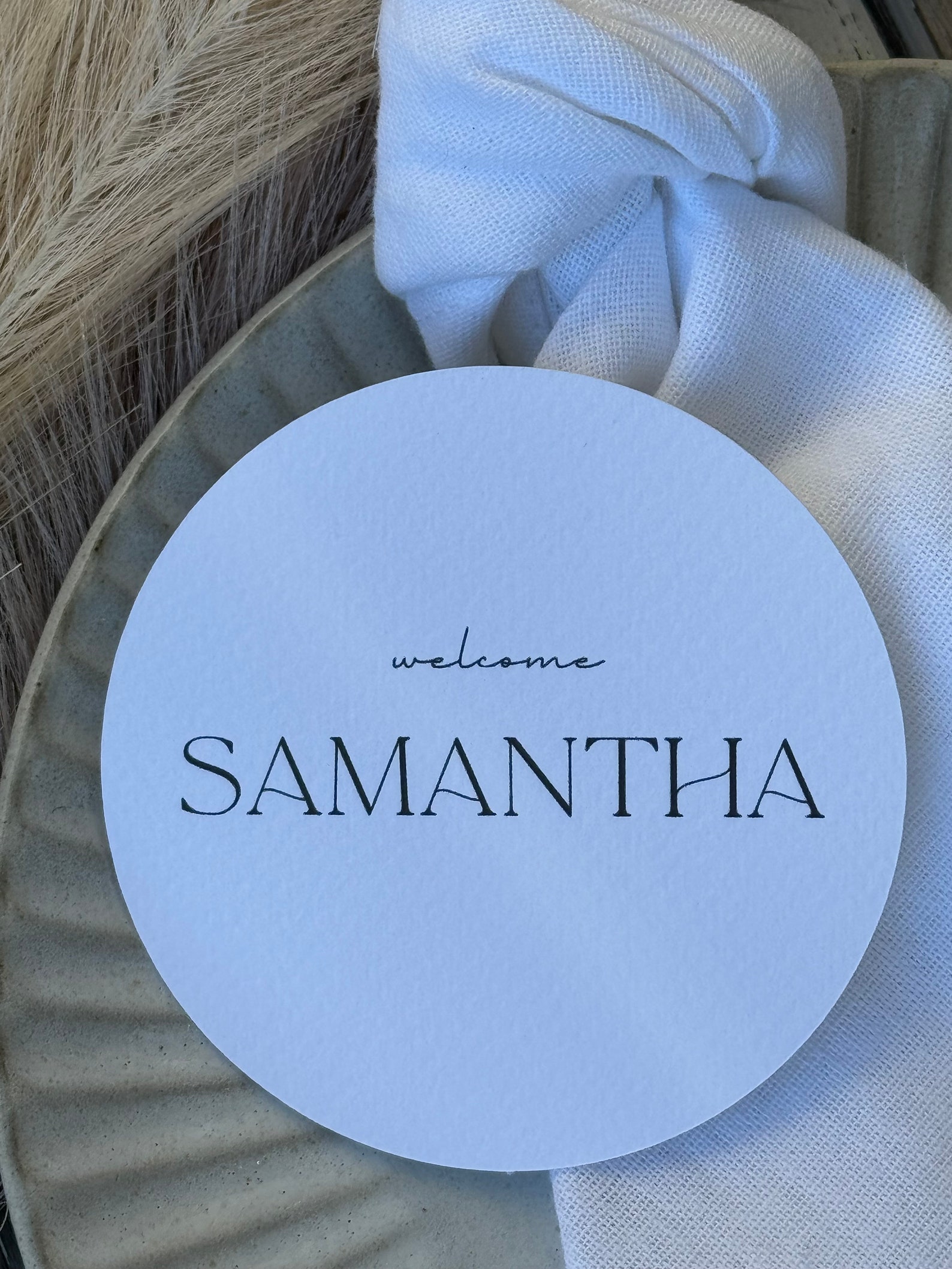 Circle Name Place Cards | Wedding, Bridal, Baby Shower, Birthday Party ...