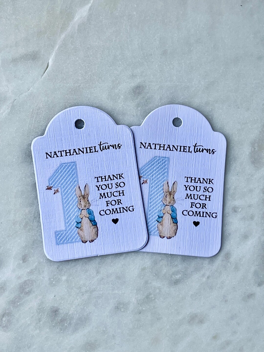 First Birthday Peter Rabbit Tags Thank You so Much for Coming ...